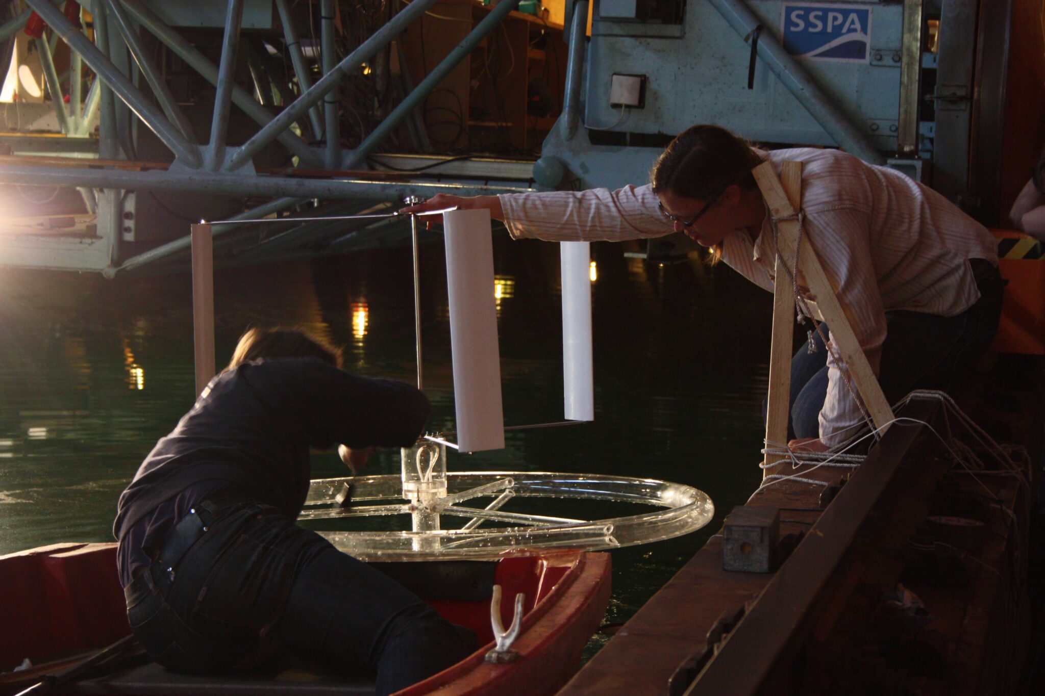 Scale Tests In Wave Basin Seatwirl